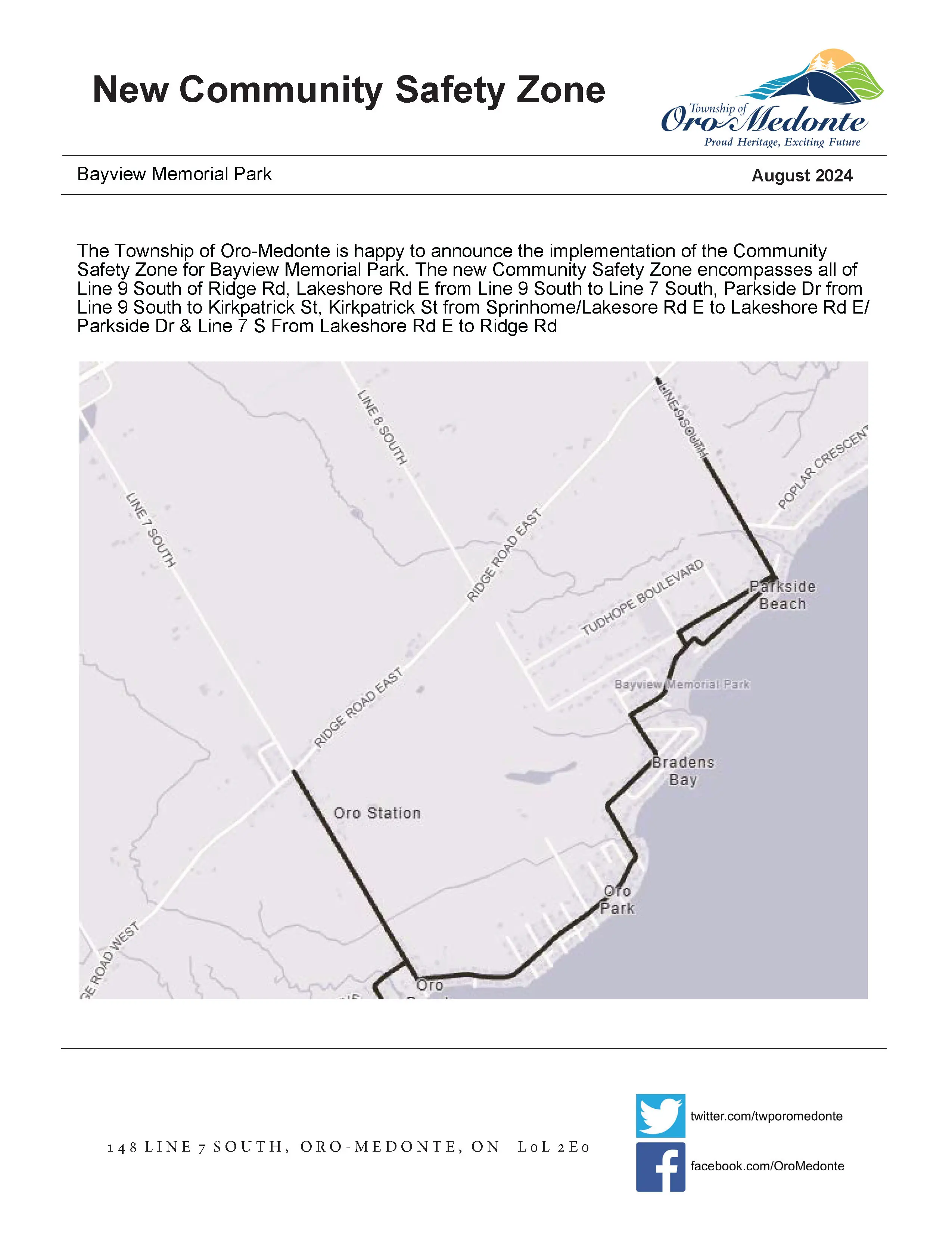 Community Safety Zone Implementation | Township of Oro-Medonte